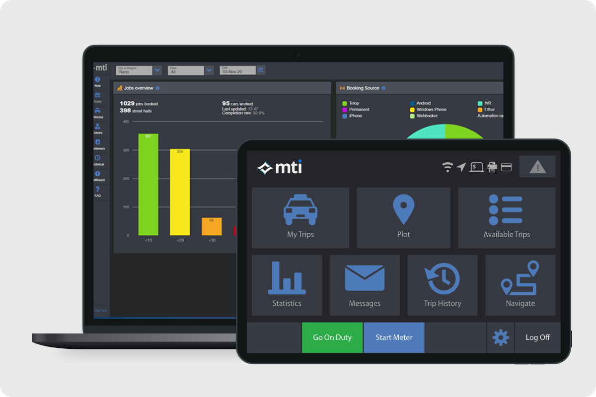 All in one smart taxi dispatch systems with MTI